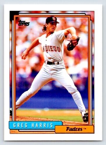 1992 Topps #636 Greg Harris Pitcher San Diego Padres FREE shipping | eBay