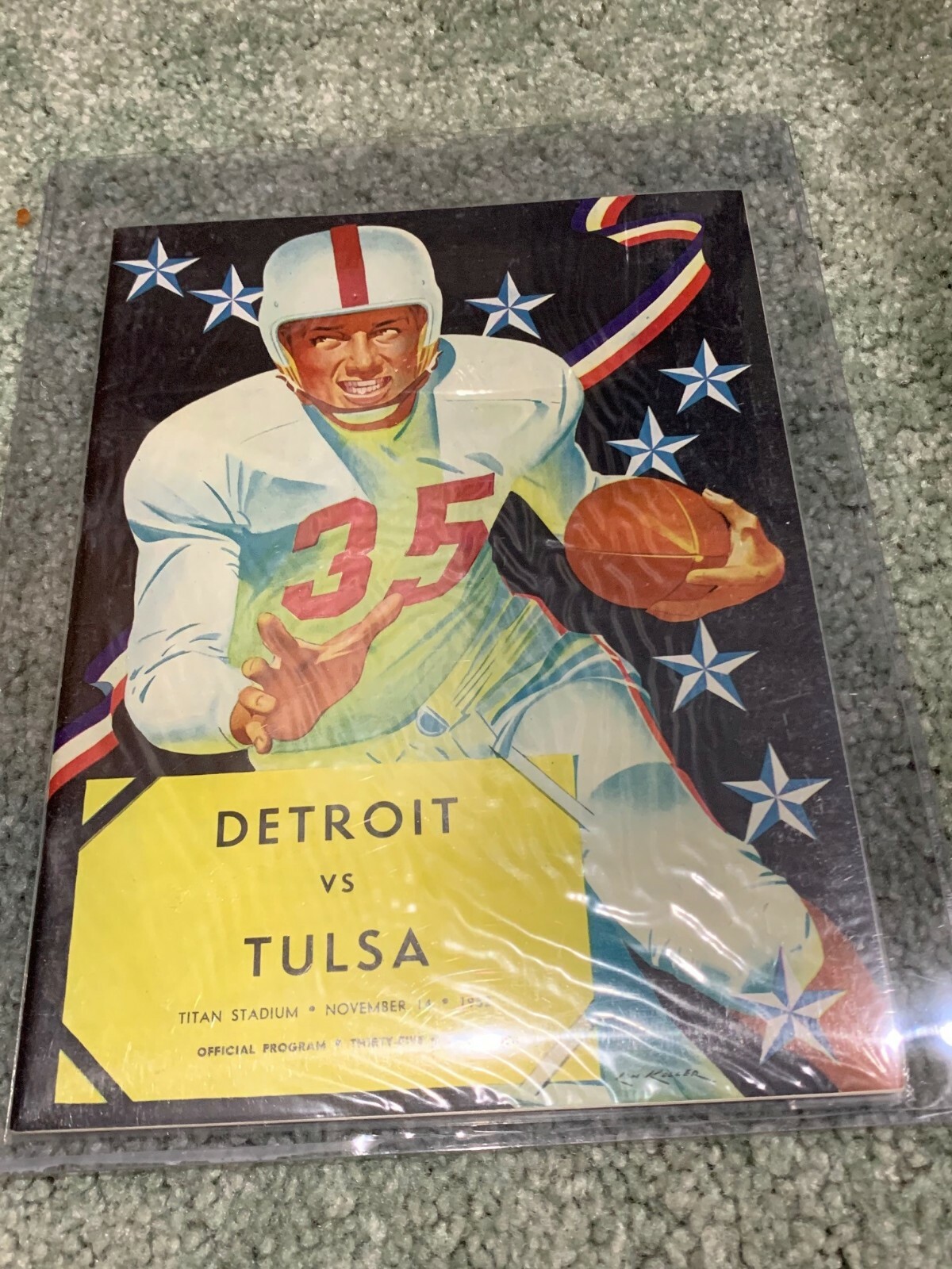 1952 Tulsa Golden Hurricanes v Detroit Titans Football Program 11/14 | eBay