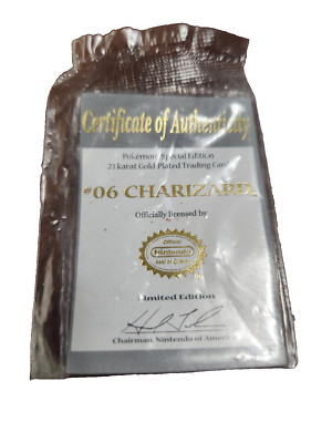 Nintendo Pokemon #06 Charizard Certificate of Authentication, Card NOT ...