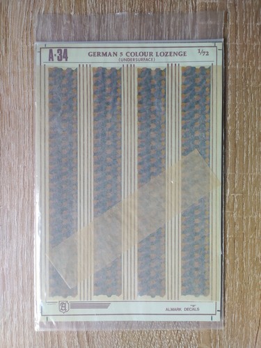 German 5 Colour Lozenge (undersurface) 1:72 Almark Decals model decals ...