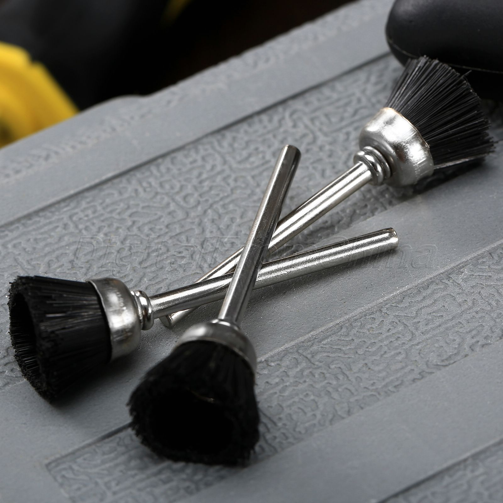 5Pcs 3mm Black Stiff Nylon Cup Bowl Polishing Buffing Mandrel Brush ...