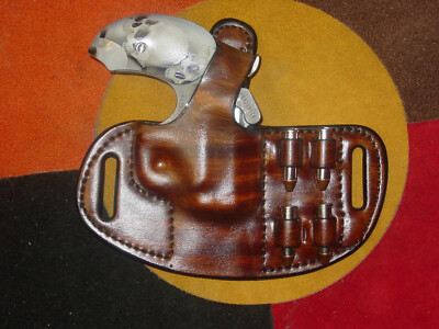 Bond Arms Roughneck 38/357 Lthr holster r extra ammo holder drk brown ...