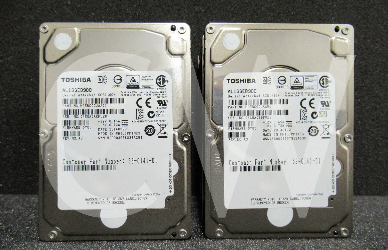 LOT OF 10 - Toshiba AL13SEB900 900GB 10K RPM 6Gb/s 2.5" SAS HDD Hard ...