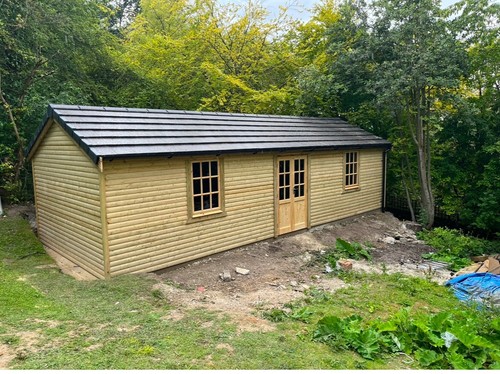 30x12 Timber Framed Outbuilding Workshop summer house gym stables Appex ...