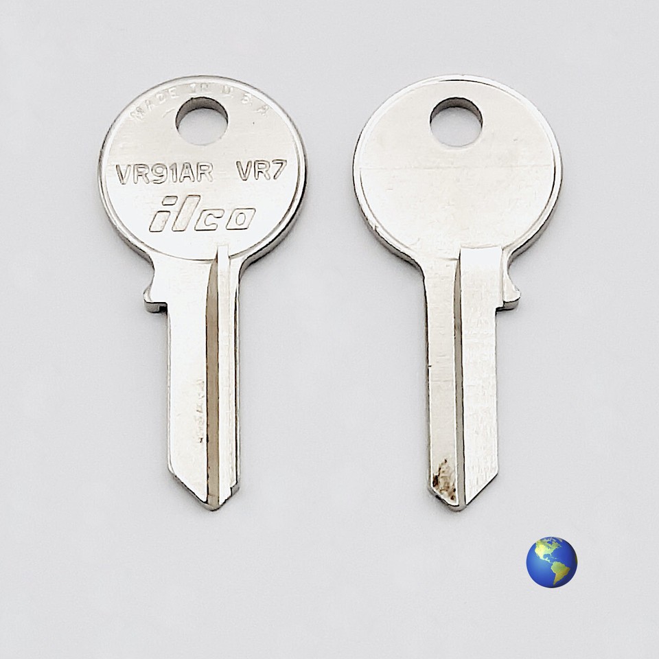 VR7 Key Blanks for Various Padlocks by Brinks, DeLuxe, Viro, and others ...