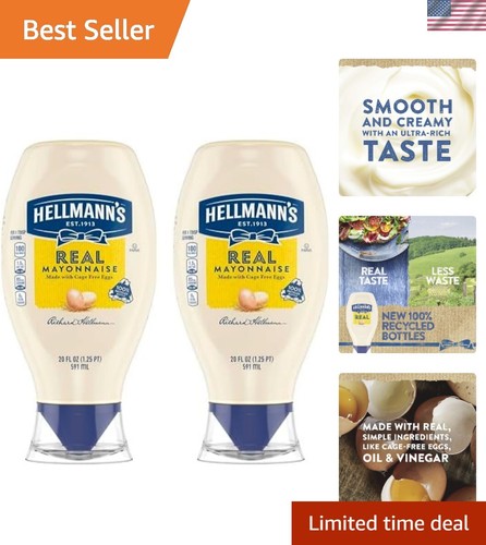 Delicious Gluten-Free Real Mayonnaise with Cage-Free Eggs, Squeeze ...