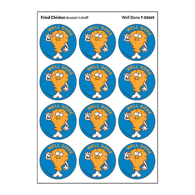 Vintage Trend Scratch and Sniff Reward Stickers Fried Chicken 1980s | eBay