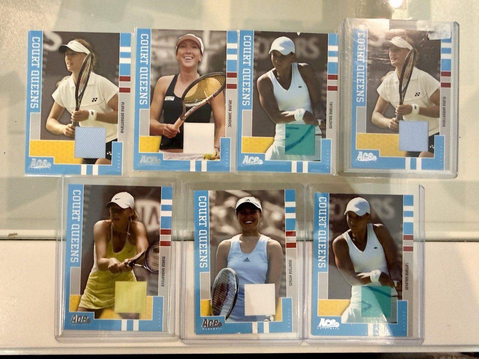 Lot Of 7 Ace Court Queens Tennis Star Cards W Jersey Sharapova Etc | eBay