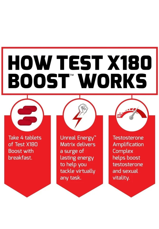 Force Factor Test X180 Boost, Testosterone Booster for Men, Testosteron ...