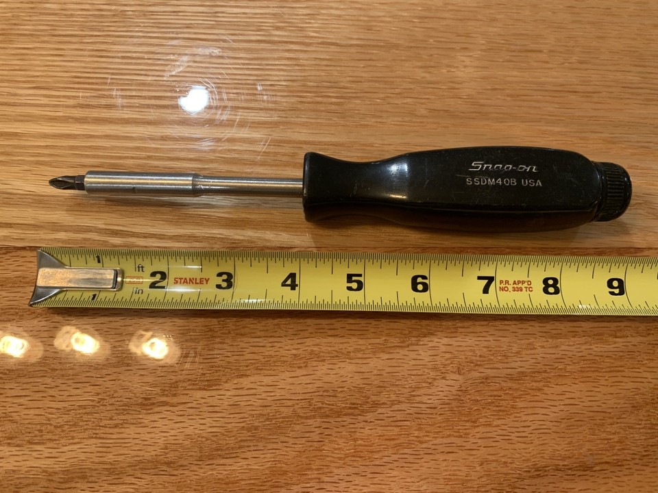 Snap On Magnetic 1/4" Bit Black Handle Screwdriver SSDM40B | eBay