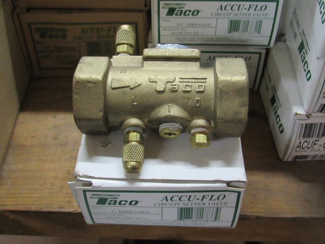 Taco 1 Accu-flo Circuit Setter Flow Balancing Valve Acuf-100-at-1 for ...