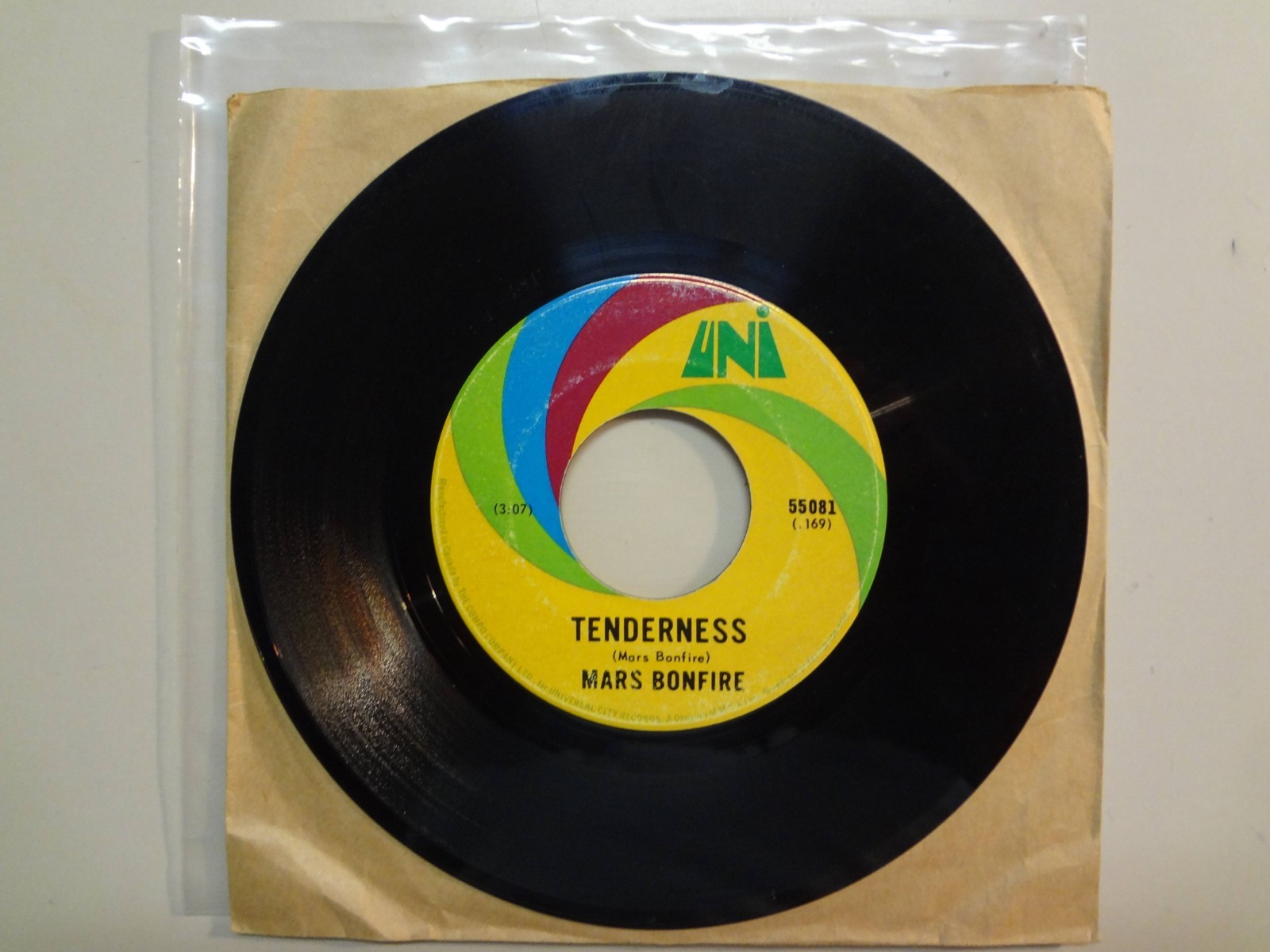 MARS BONFIRE:(Of Steppenwolf)Ride With Me Baby-Tenderness-Canada 7" 69 ...