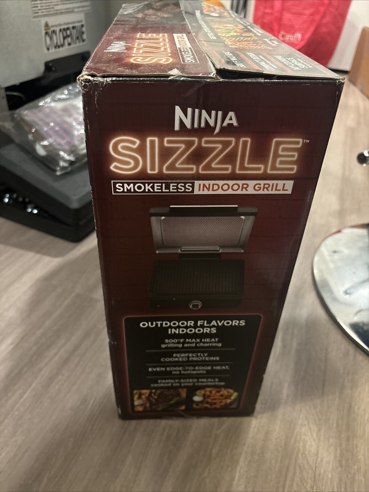 Ninja GR101 Sizzle Smokeless Indoor Grill & Griddle, 14 ...