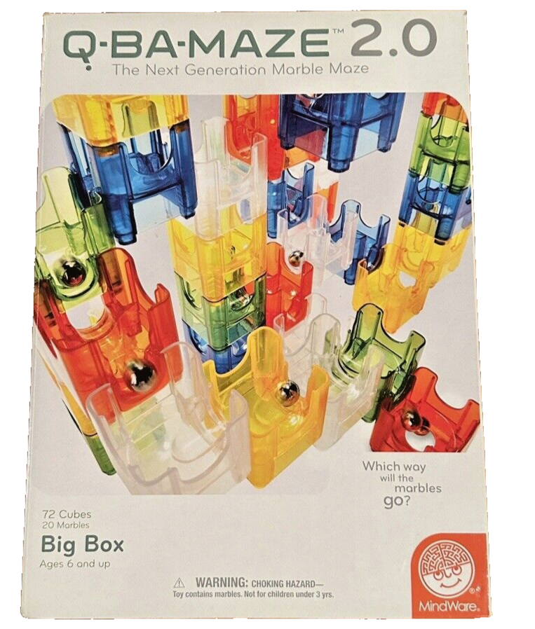 Mindware Q-Ba-Maze 2.0 Big Box Marble Rolling Game Puzzle Brain Teaser ...