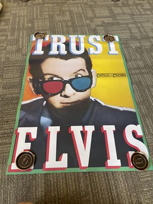 Elvis Costello Trust 1981 Original Vintage PROMO POSTER Rare 36” X 24 ...
