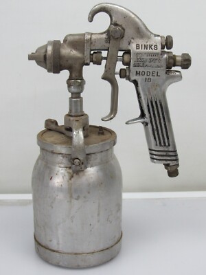 Vintage Binks Model 18 Spray Gun 63PB Tip 1/4 Gallon Cup UNTESTED | eBay