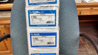 Fire Alarm Horn/Strobe, 12/24 VDC, White, Wall Mount, System Sensor # ...