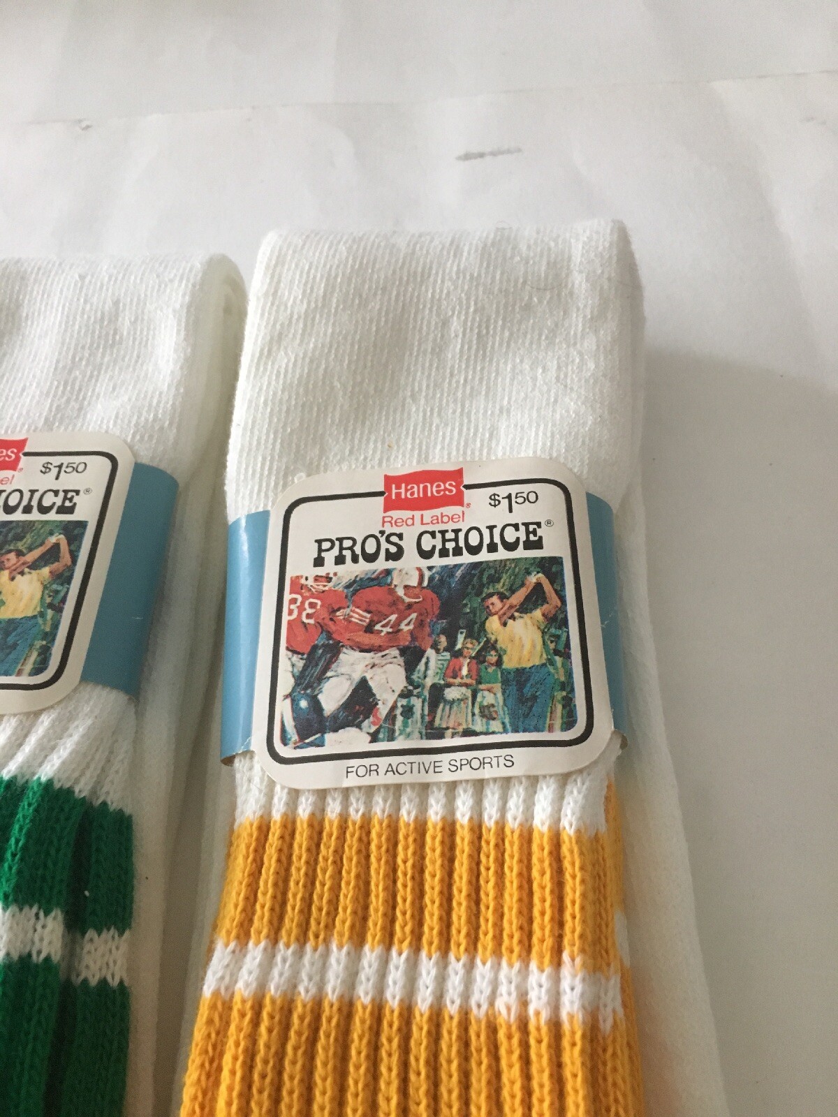 Vtg 70s NOS NWT Hanes Deadstock Mens Gym Tube Socks Lot 3 Pair Bundle ...