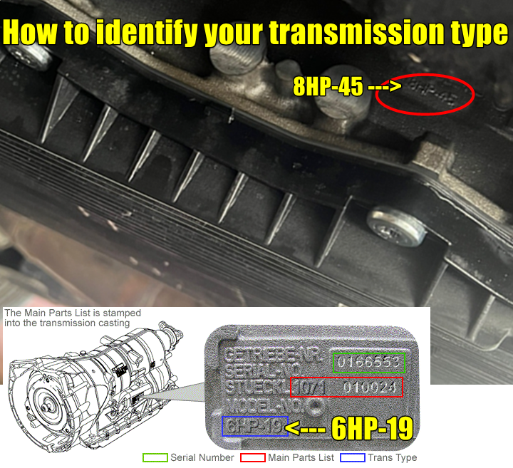 NEW ZF GA 8HP45Z 8HP70 8 spd Automatic Transmission Service Kit Pan ...