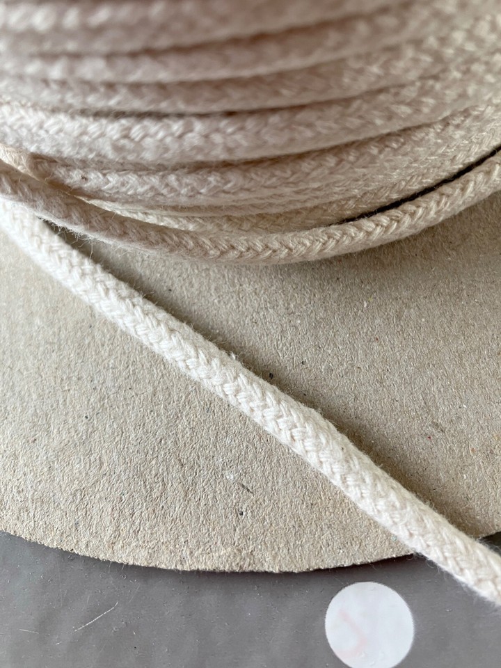 4mm Braided Cotton Rope Cord 16 plait Multi Craft Natural Ecru Made in ...