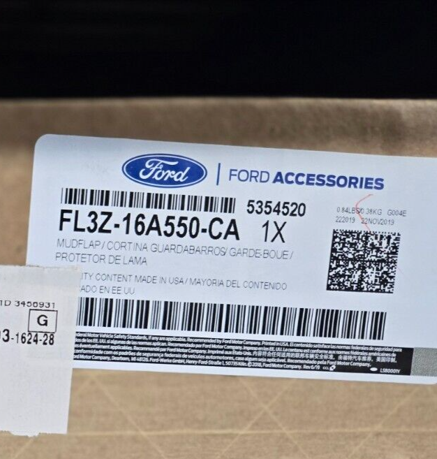 2015-2020 F150 Front Molded Mud Guards Without Wheel Lip Moldings FL3Z ...