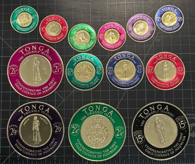 Tonga Stamps - Gold Coin Commemorative Stamps - Unused - Compare At $95 ...