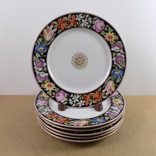 6 Mottahedeh Regency Rose Dinner Plates National Trust Historic ...