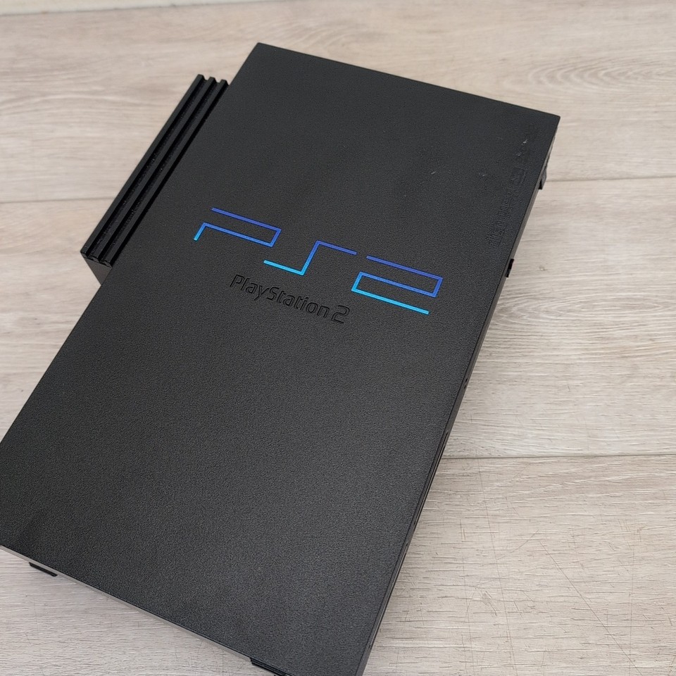 Sony PlayStation 2 Fat Console Black SCPH-50001/N W/ Network Adapter ...