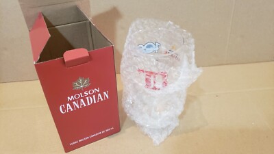 2017 MOLSON CANADIAN NHL 20OZ PINT GLASS NEW BEER VINTAGE LOGO DETROIT ...