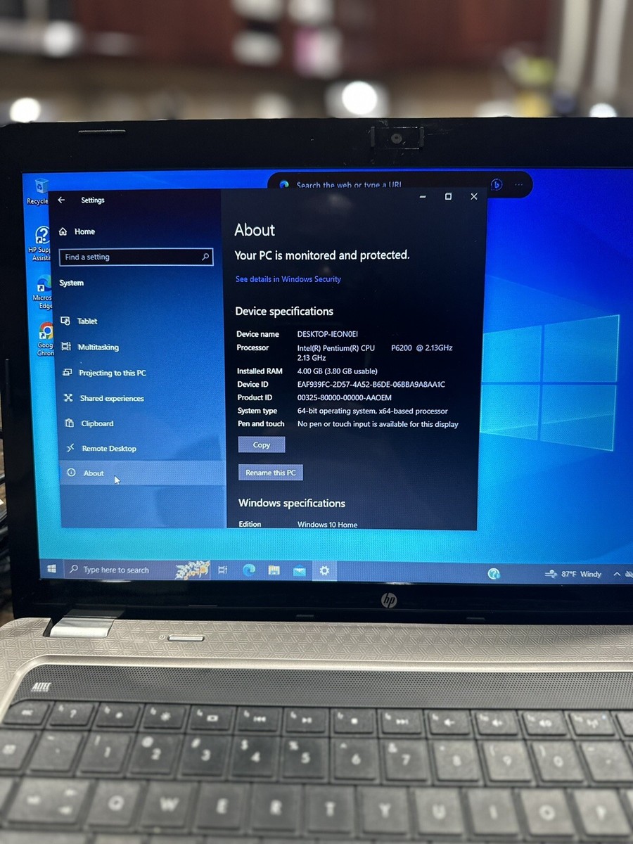Hp G62 Specifications