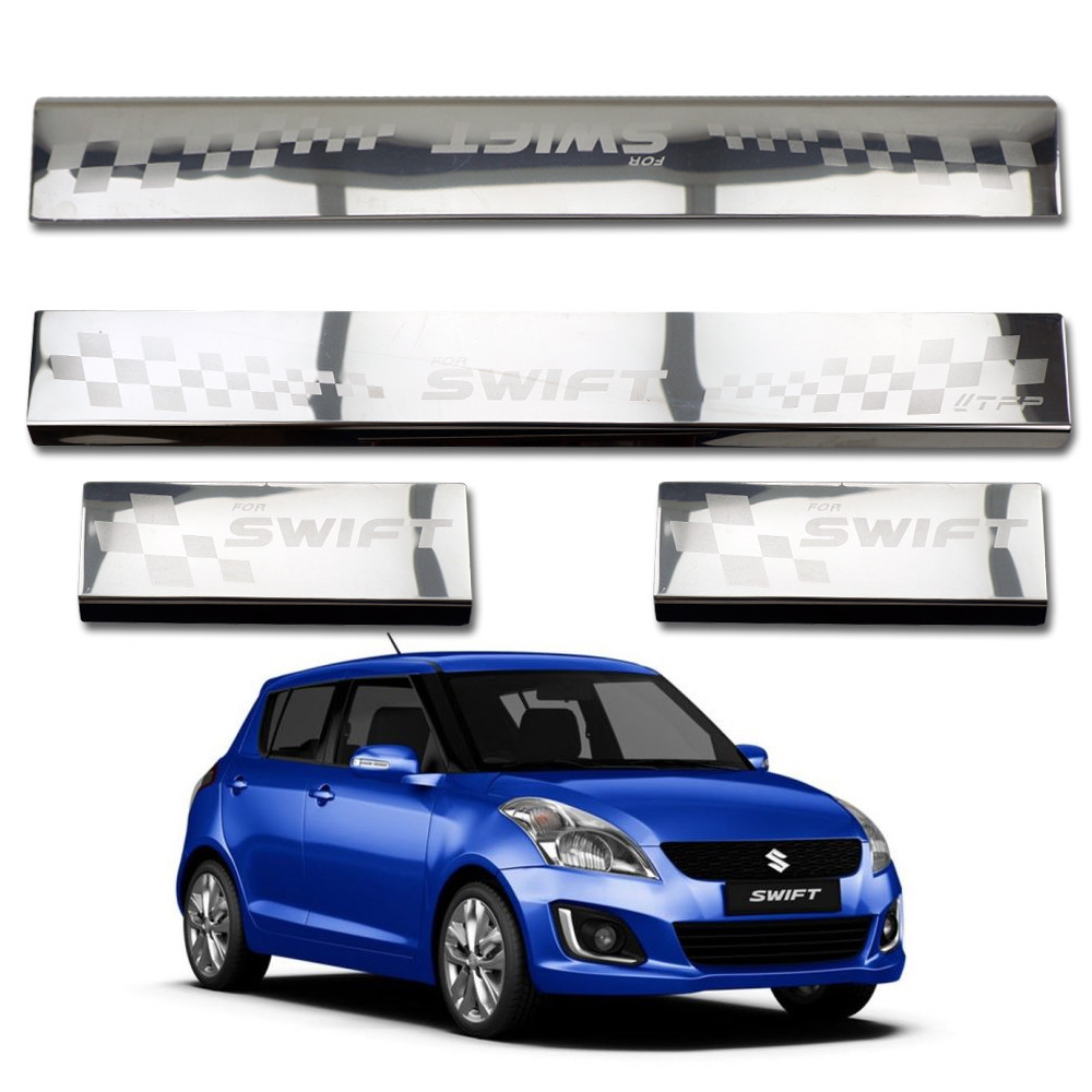 Stainless Door Scuff Plate Stainless For Suzuki Swift Hatchback 2012 ...