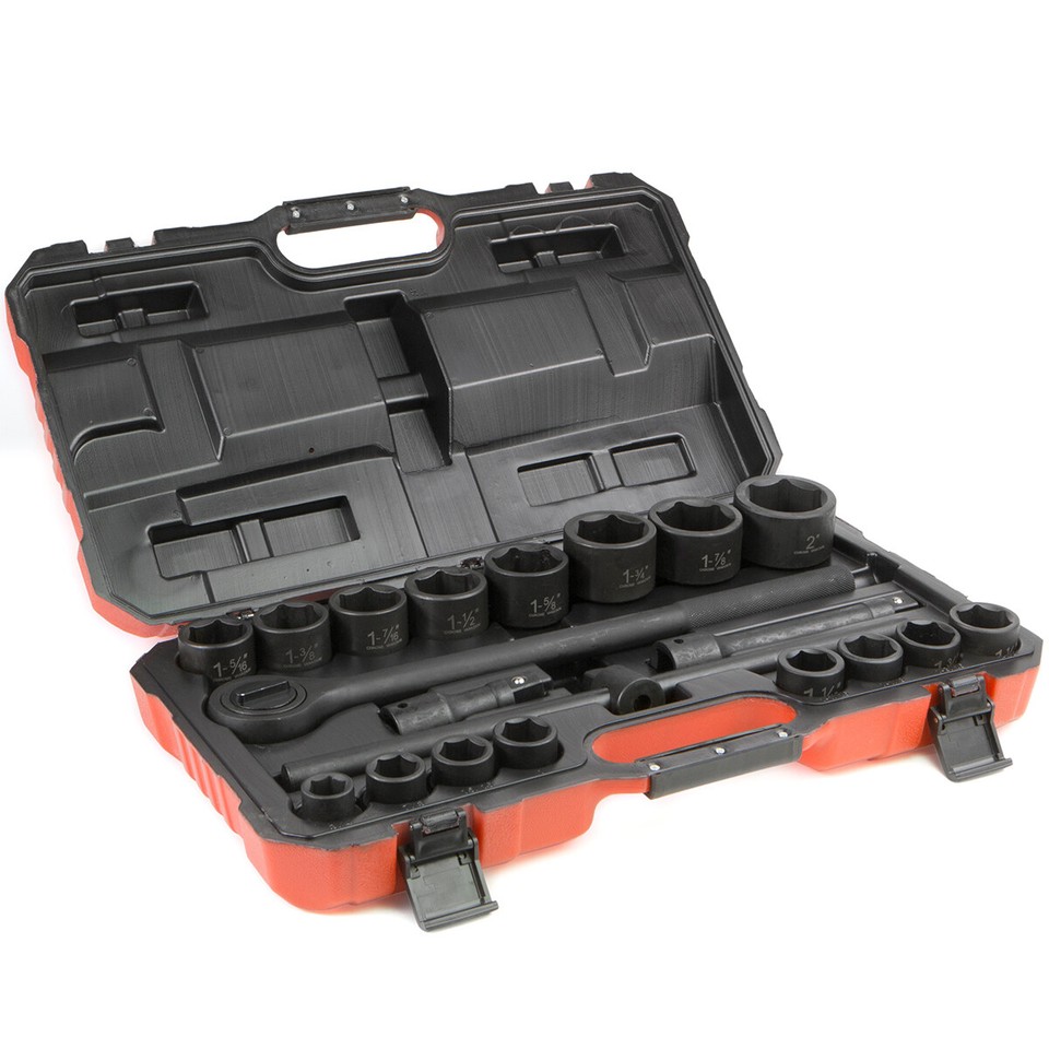 Stark USA 21PC 3/4 DR Inch Drive Tool Black Impact Ratchet Socket Set ...