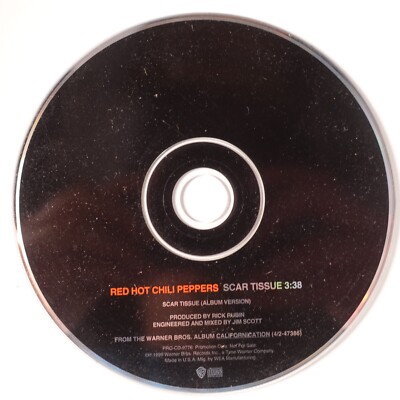 Red Hot Chili Peppers Scar Tissue CD Promo Disc Only | eBay