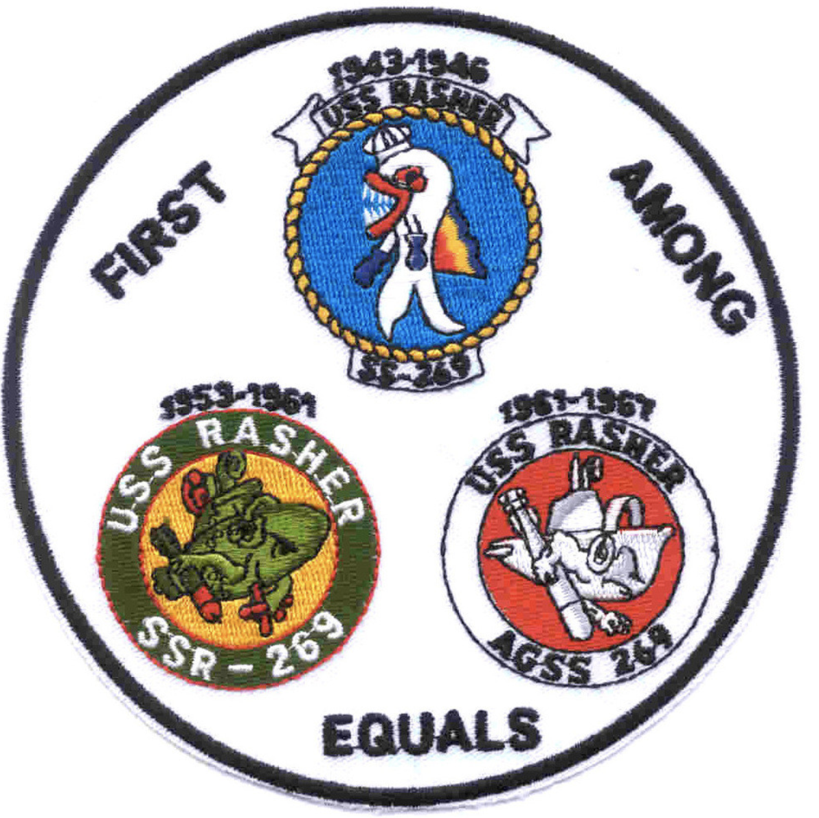 5" NAVY USS SS-269 RASHER EMBROIDERED PATCH | eBay