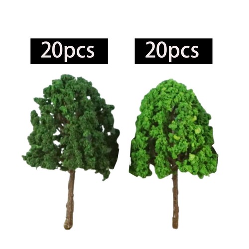 20Pcs 2.95 inch Model Trees Props for Fairy Garden Railroad DIY ...