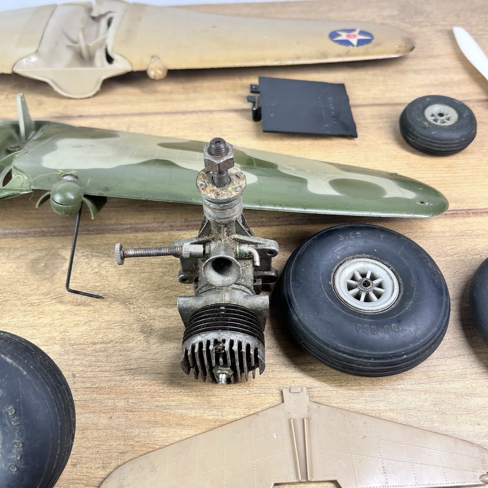 Assorted 26 Pc LOT Vintage RC Plane Parts COX WINGS Wheels, Props ...