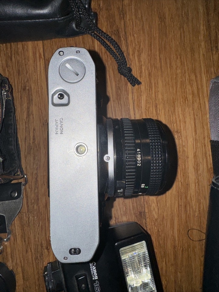 Canon AE-1 Program 35mm SLR Film Camera Bundle, 3x Lenses! | eBay