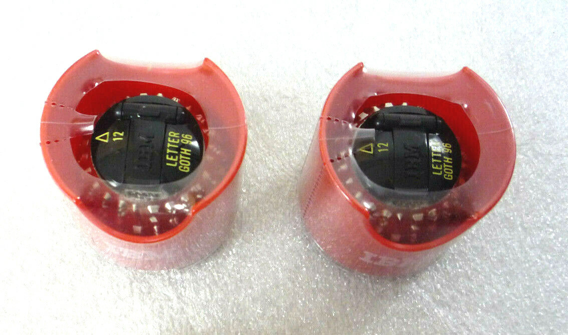 Pair IBM Selectric III Typewriter Element Ball Gothic 12 NEW factory ...