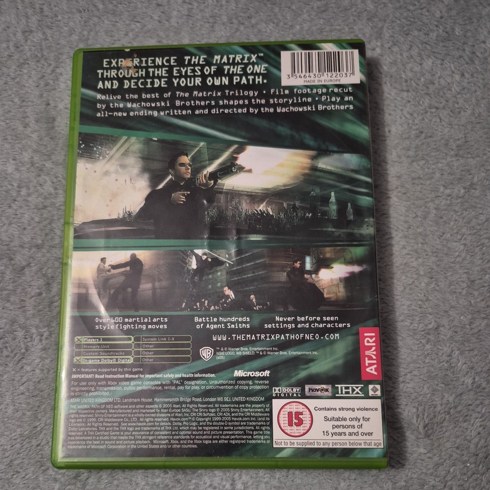 The Matrix: Path of Neo Microsoft Xbox PAL Version - compete | eBay UK