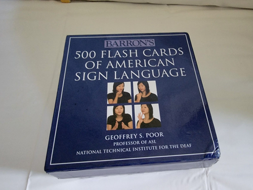 BOXED SET Barron's 500 Flash Cards of American Sign Language | eBay