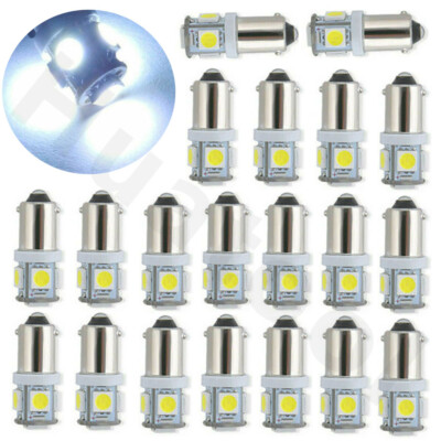 20Pcs White Bright T11 BA9S 5SMD LED Car Interior Light Bulb Map Lamps ...