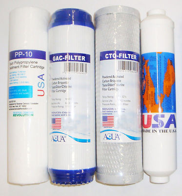 Universal 4 Replacement Filter set for 5 stage Reverse Osmosis, USA | eBay