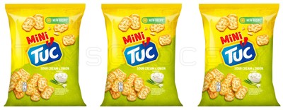 3 TUC Mini Sour Cream & Onion Flavor Crackers Crisps Snacks 100g 3.5oz ...