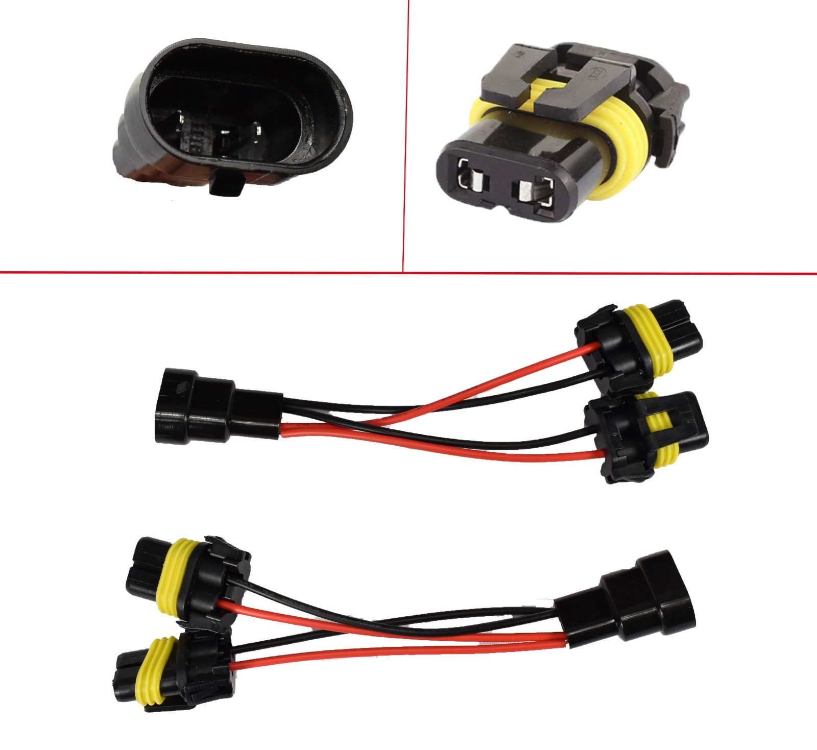 2x 9005 HB3 9006 HB4 Wiring Harness Socket Wire Connector Plug | eBay