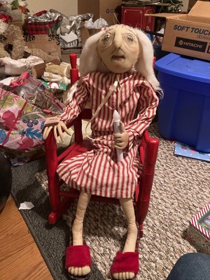 Joe Spencer EBENEZER SCROOGE Folk Art Doll, Gathered Traditions ...