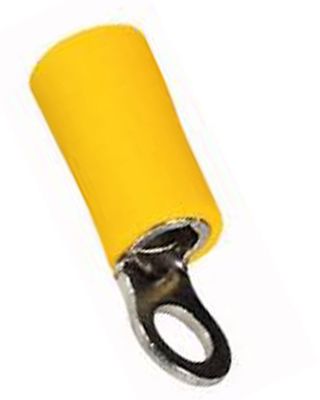 INSULATED TERMINAL EYELET YELLOW FOR UNIPOLAR CABLE OF 4-6 MM PRICE FOR ...