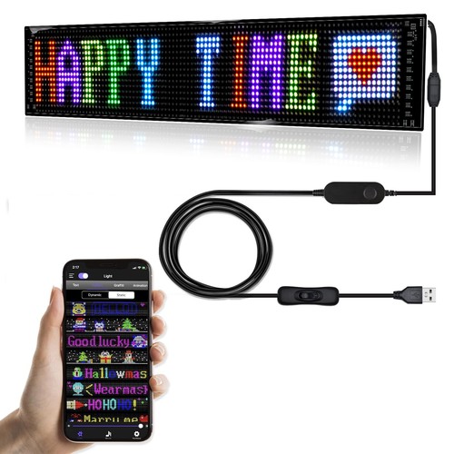 Scrolling LED Sign,LED Signs for Business,Programmable Flexible Digital ...
