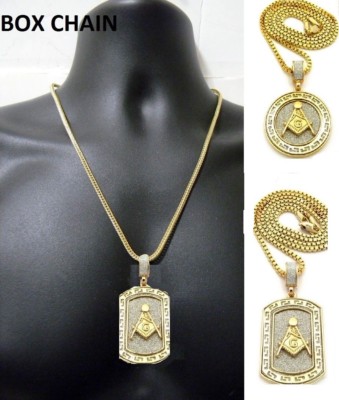 Mason Dog Tag Illuminati Dog Tag Pendant Necklace Box Chain Hip Hop | eBay