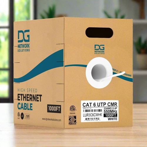 DG Cat6 Riser (CMR), 1000ft, Unshielded, 23AWG, Solid Bare Copper, Up to 10Gb... | eBay