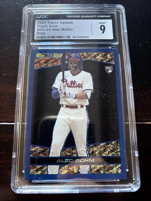 2021 Topps Update Alex Bohm RC Black Gold Blue CGC 9 Mint | eBay